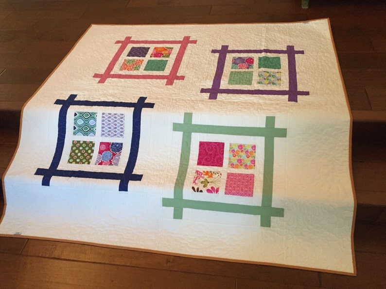 Sale Modern Handmade Quilt Using Terrain Fabric From Kate Spain Snd ...