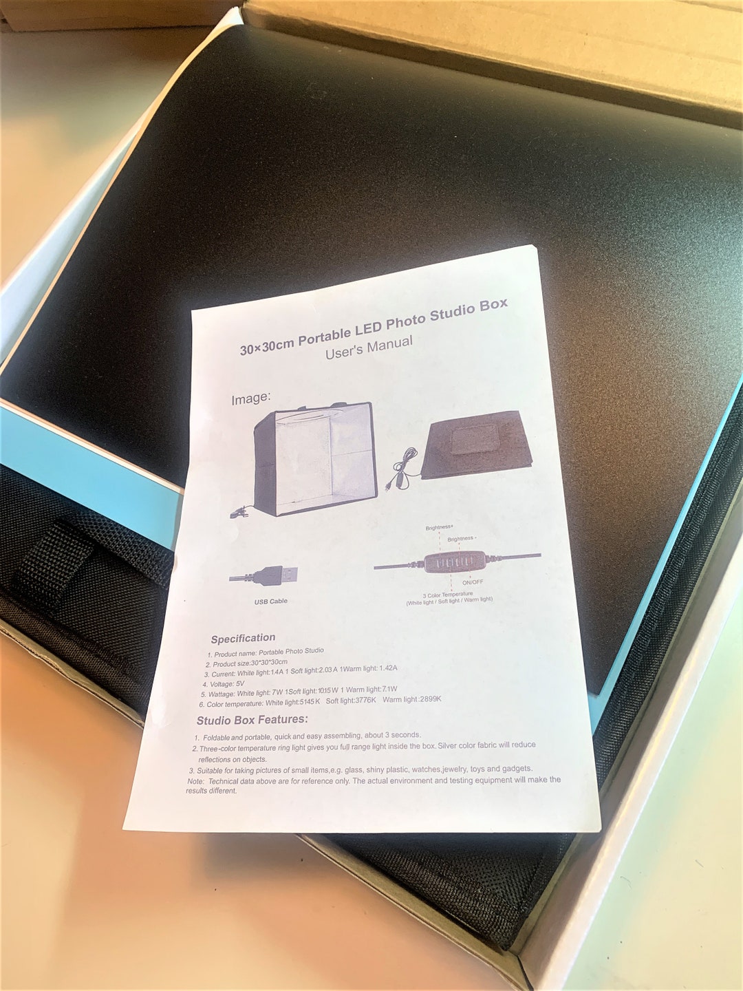12 X 12 X 12 LED Photo Studio Light Box for Taking Photos of Smaller ...