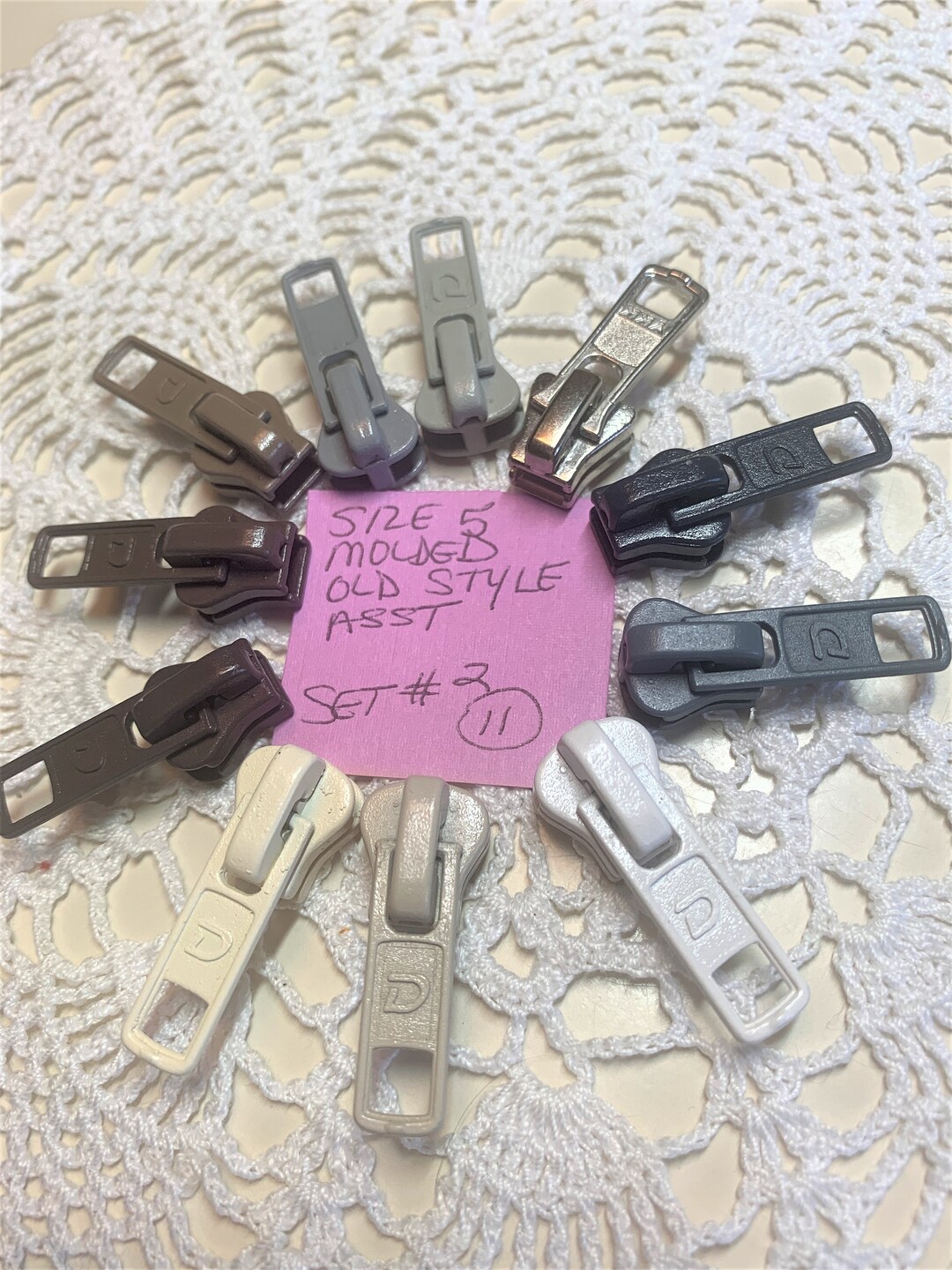 11 Size 5 Assorted Neutral Old-style Molded Zipper Sliders for Molded Plastic Zippers - Etsy