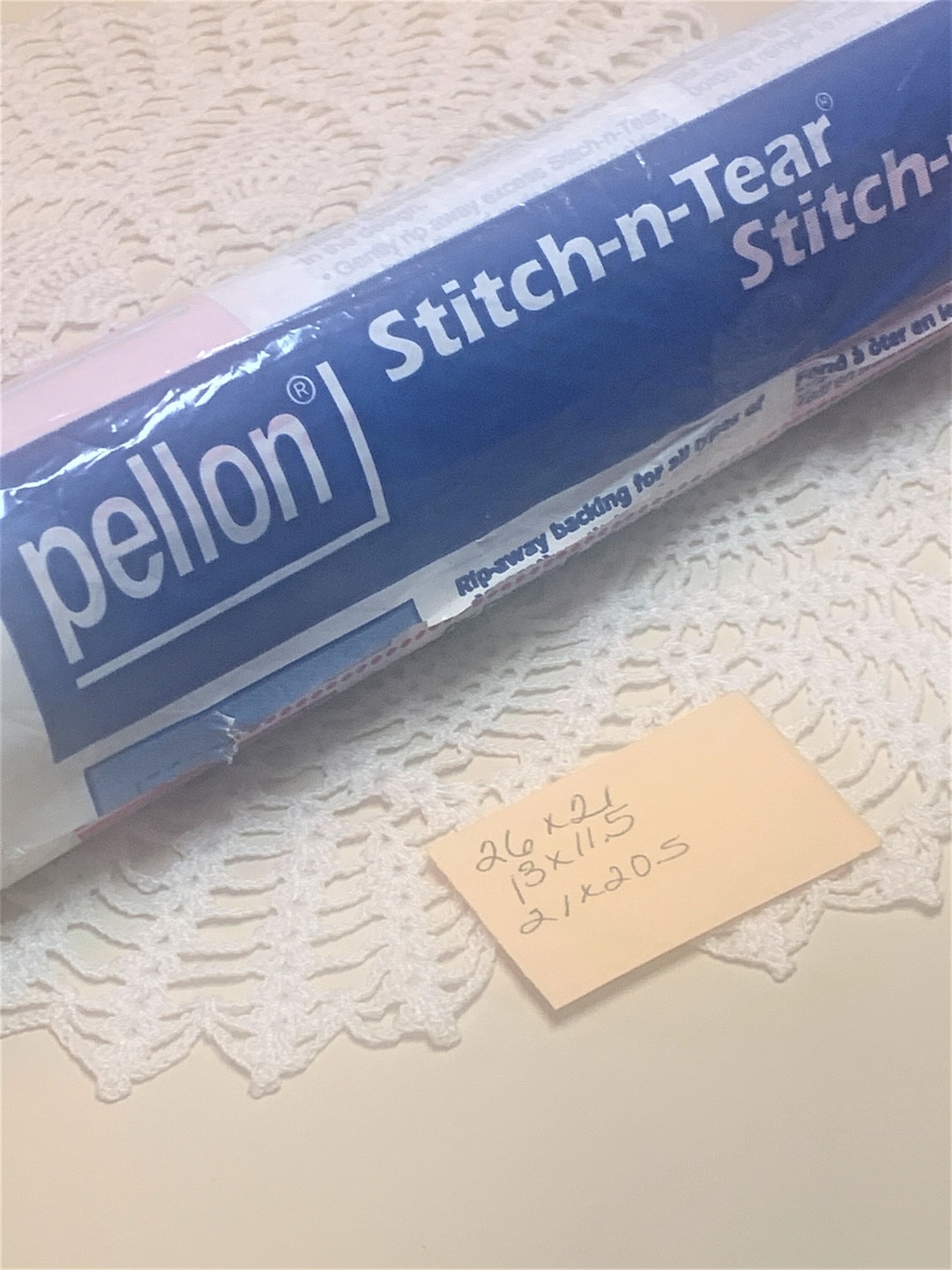 Pellon Stitch 'N' Tear ~ Rip-away Backing for Applique, Embroidery ...