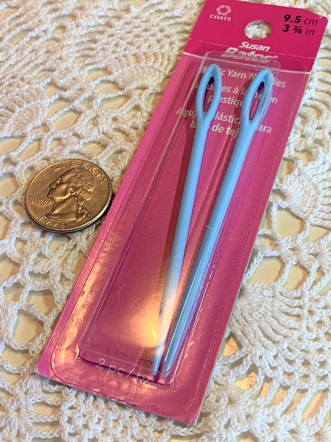 Set of 2 Large Yarn Needles Blunt Ends and Large Eyes ~ Susan Bates ~ 3 ...