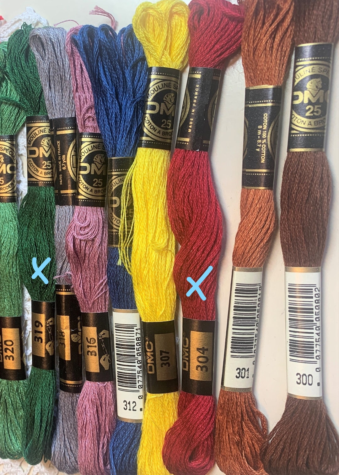 Nos 300 - 320 DMC Cotton Embroidery Floss Threads ~ Choice - Etsy