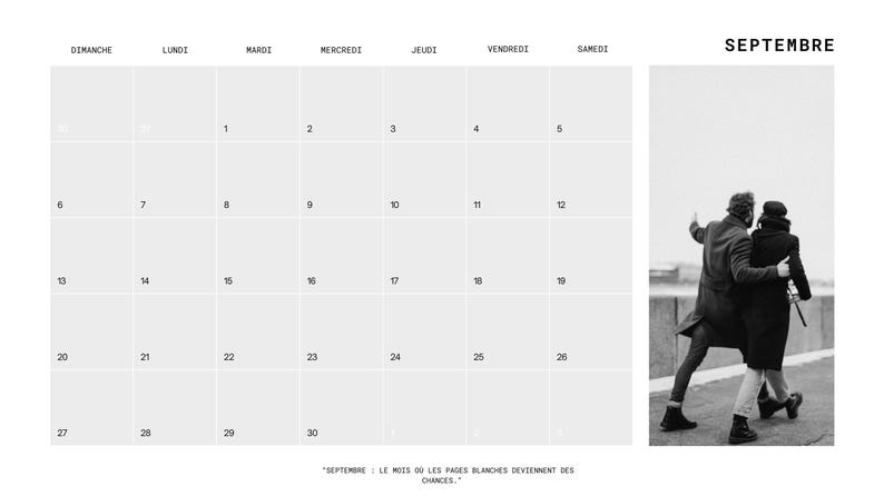 2026 Minimalist Black and White Calendar | Printable PDF & Tablet | Clean Monochrome Design ...