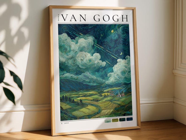 Vincent Van Gogh Poster: Oil on Canvas Art Print - Van Gogh Print ...