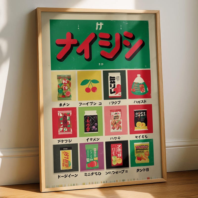 Japan Snack Poster - Etsy UK