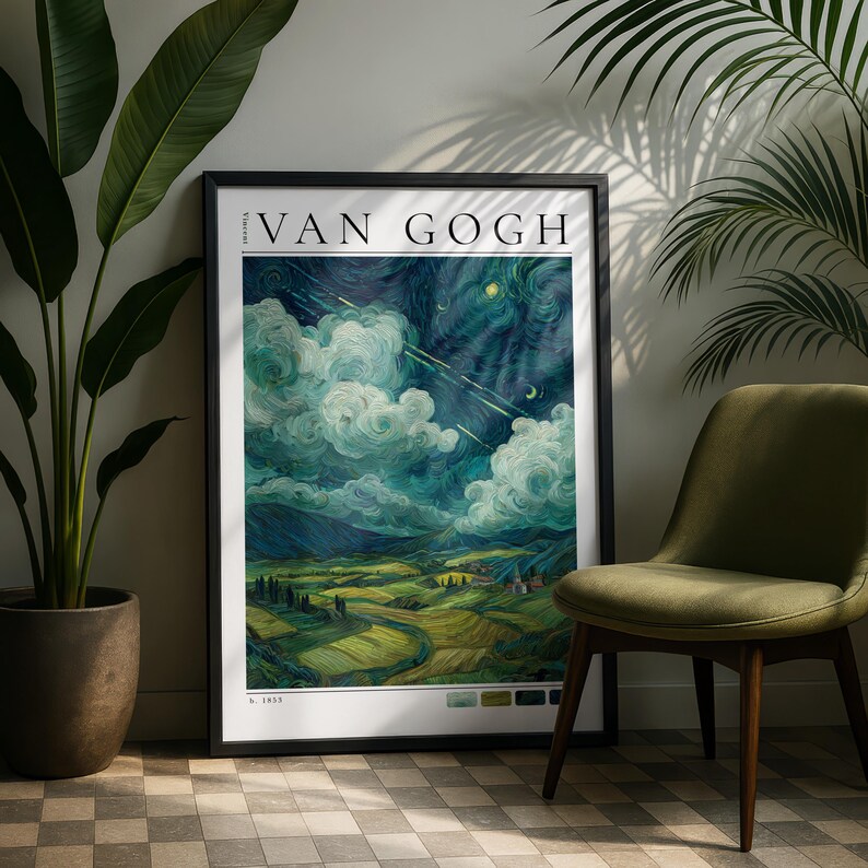 Vincent Van Gogh Poster: Oil on Canvas Art Print - Van Gogh Print ...