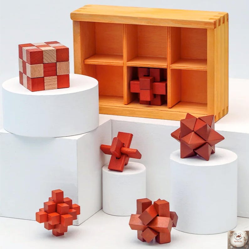 Wooden Luban Lock Puzzle - Etsy
