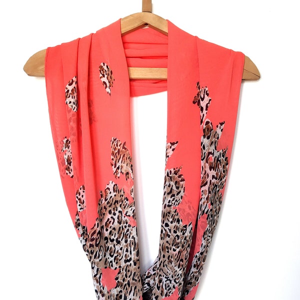Coral Infinity Scarf - Etsy