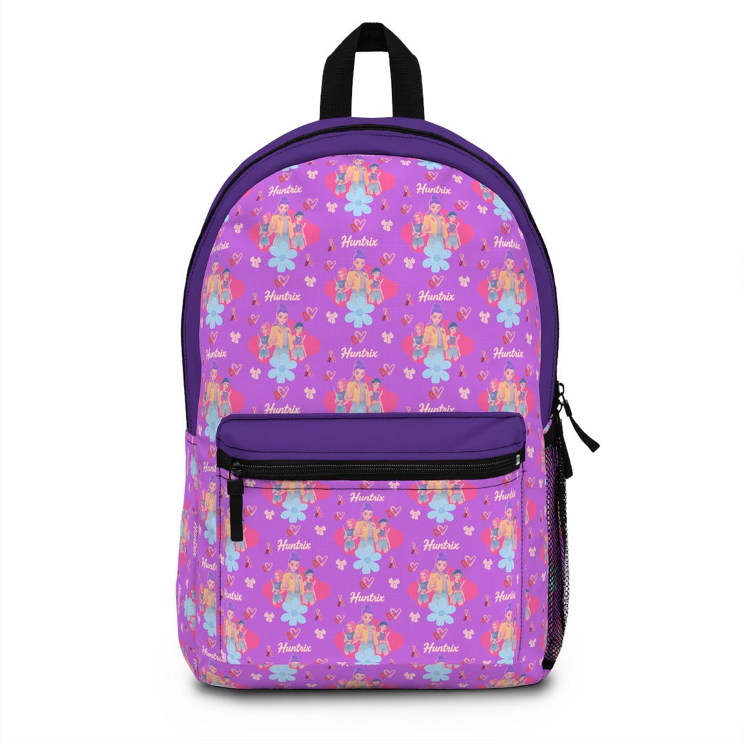 Kpop Demon Hunters Huntrix Backpack, Purple Cartoon School Bag - Etsy
