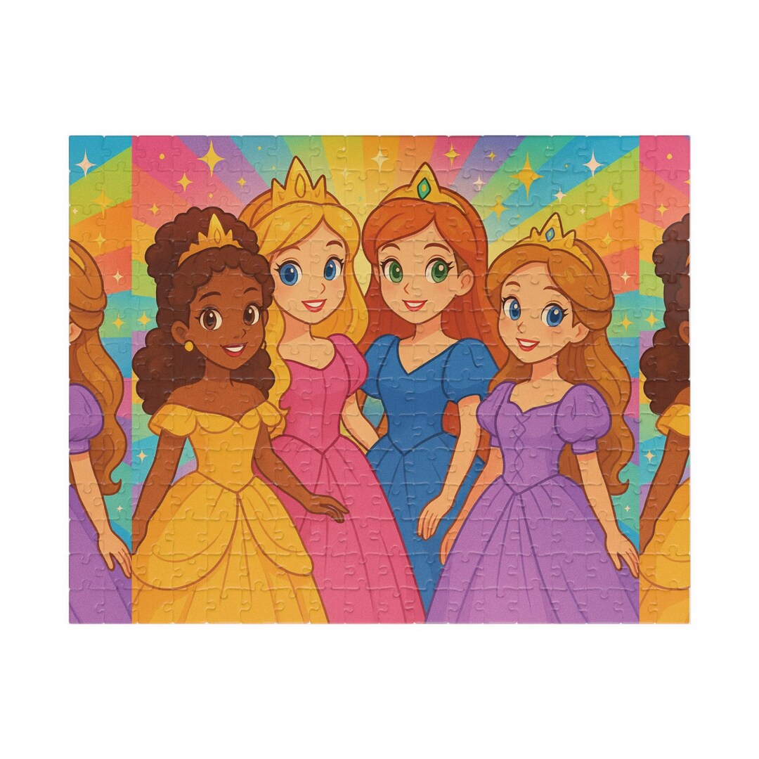 Cartoon Princesses Jigsaw Puzzle | 252 Piece Gift for Girls - Etsy