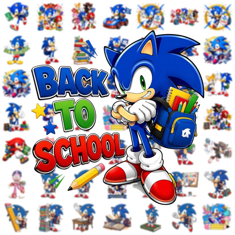 Sonic School Supplies - Etsy