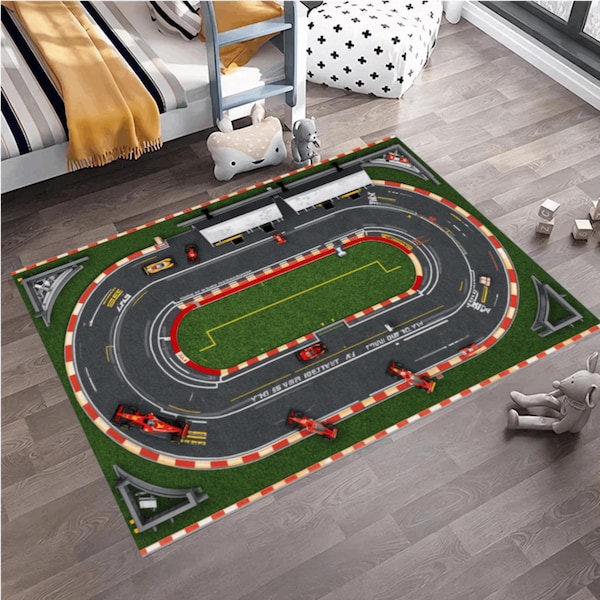 Race Track Rug - Etsy