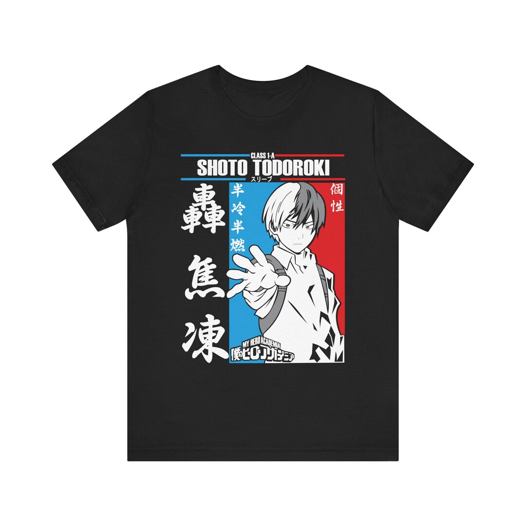 Shoto Todoroki Portrait Tee | Anime Character Graphic Shirt - Etsy