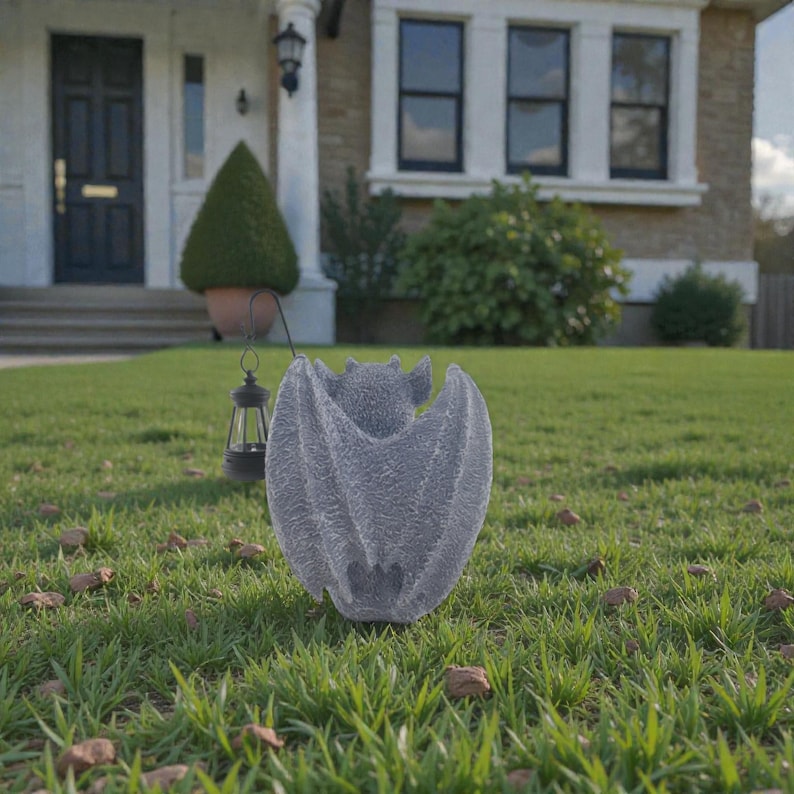 Gothic Gargoyle Lantern Statue Garden Decor Outdoor Resin Figurine ...