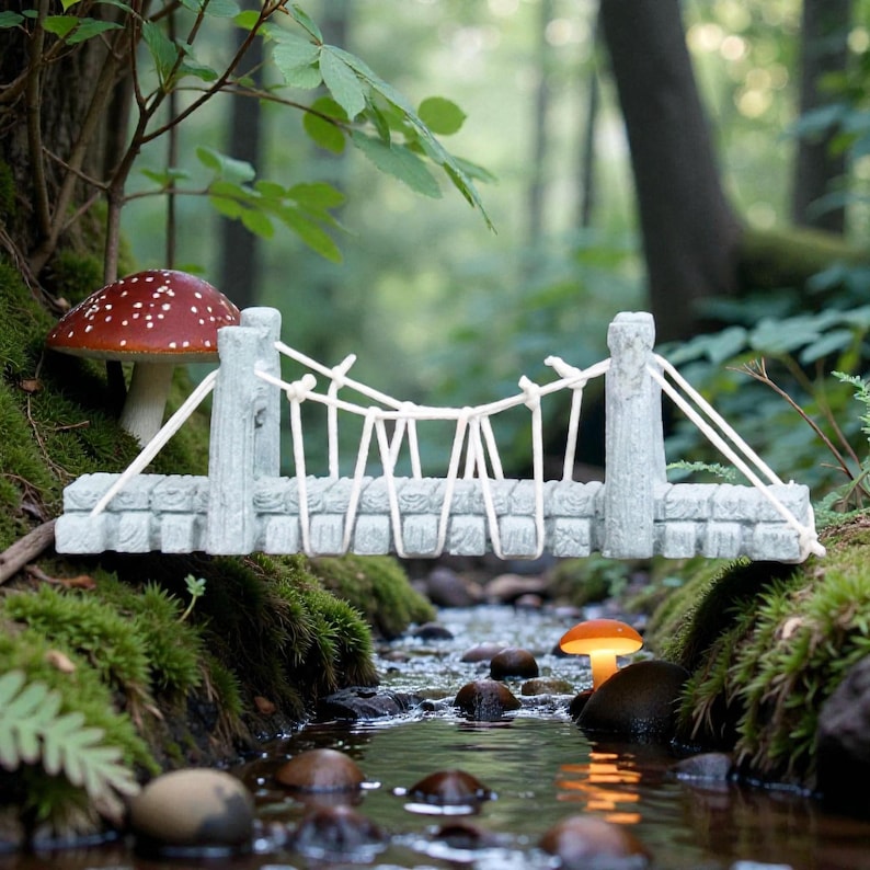 Flower Bonsai Stone Bridge Decoration Creative Micro Landscape Rockery ...