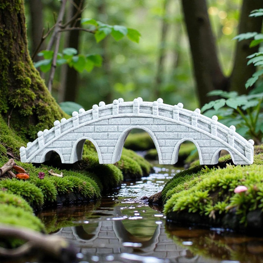 Flower Bonsai Stone Bridge Decoration Creative Micro Landscape Rockery ...