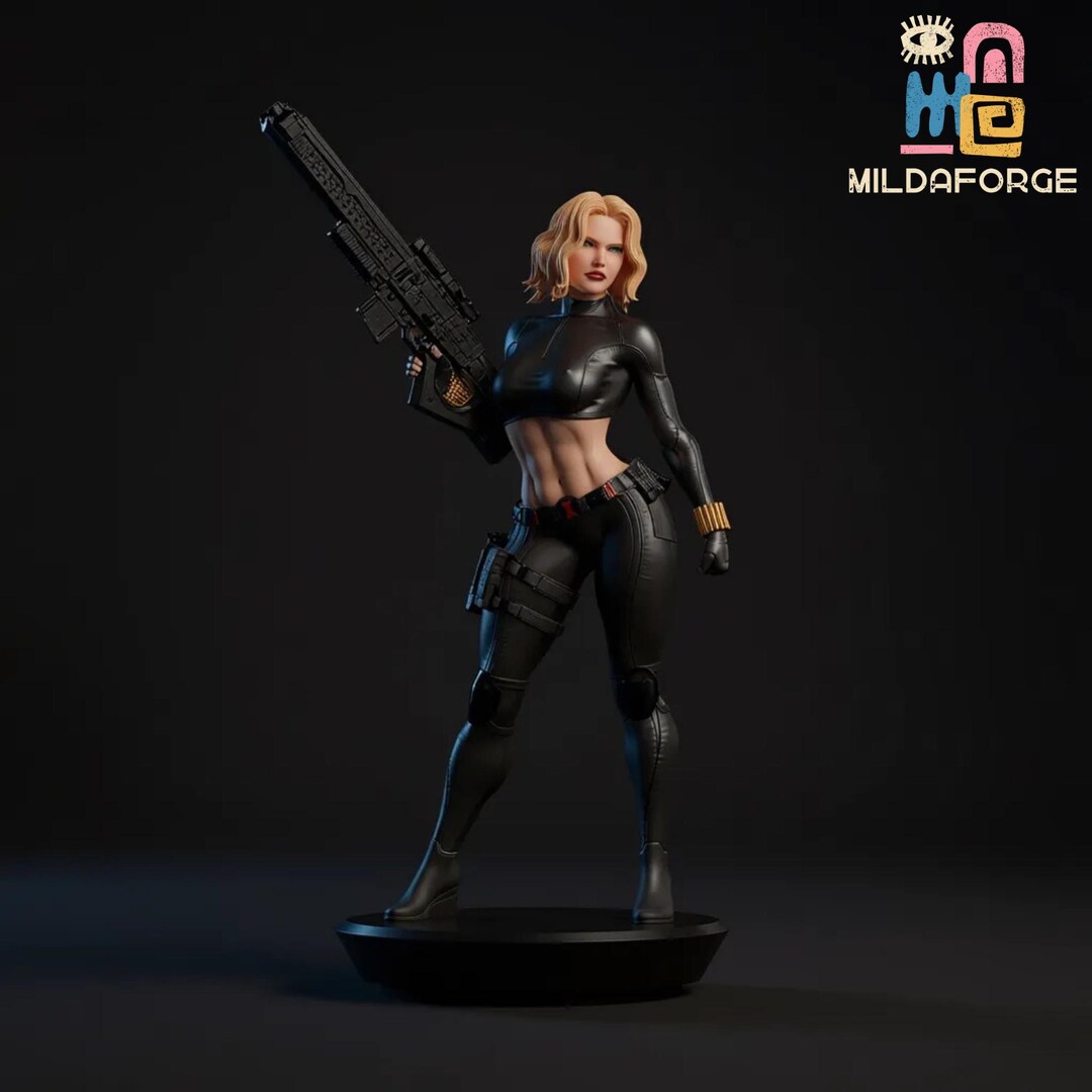 Elite Tactical Assassin Girl STL – Modern Female Combat Statue 3D Print ...