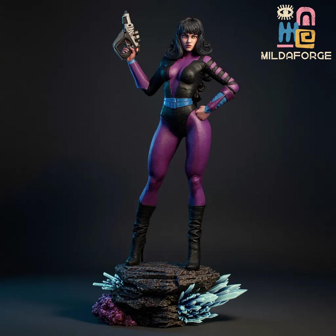 Cosmic Assassin Girl STL Figure – Sci Fi Female Warrior 3D Print Model ...