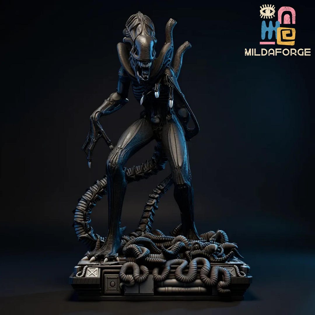 Alien Warrior STL 3D Model – Ultra-detailed Xenomorph Sculpt | One ...