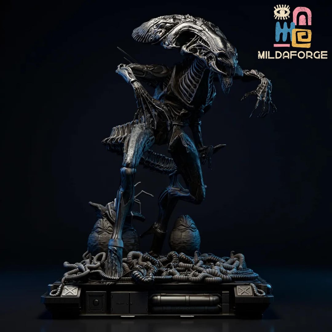 Queen Alien – 600mm | Massive One-piece Xeno Statue | Ultra-detailed ...