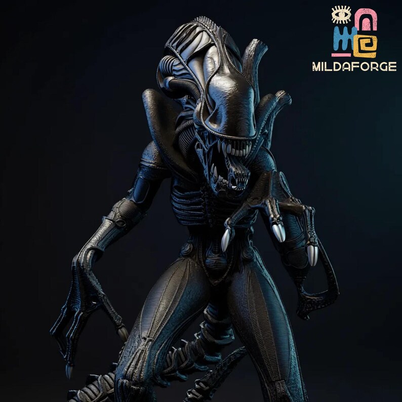 Alien Warrior STL 3D Model – Ultra-detailed Xenomorph Sculpt | One ...