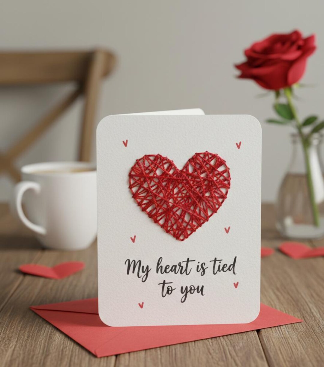 Heart String Art Greeting Card - Etsy