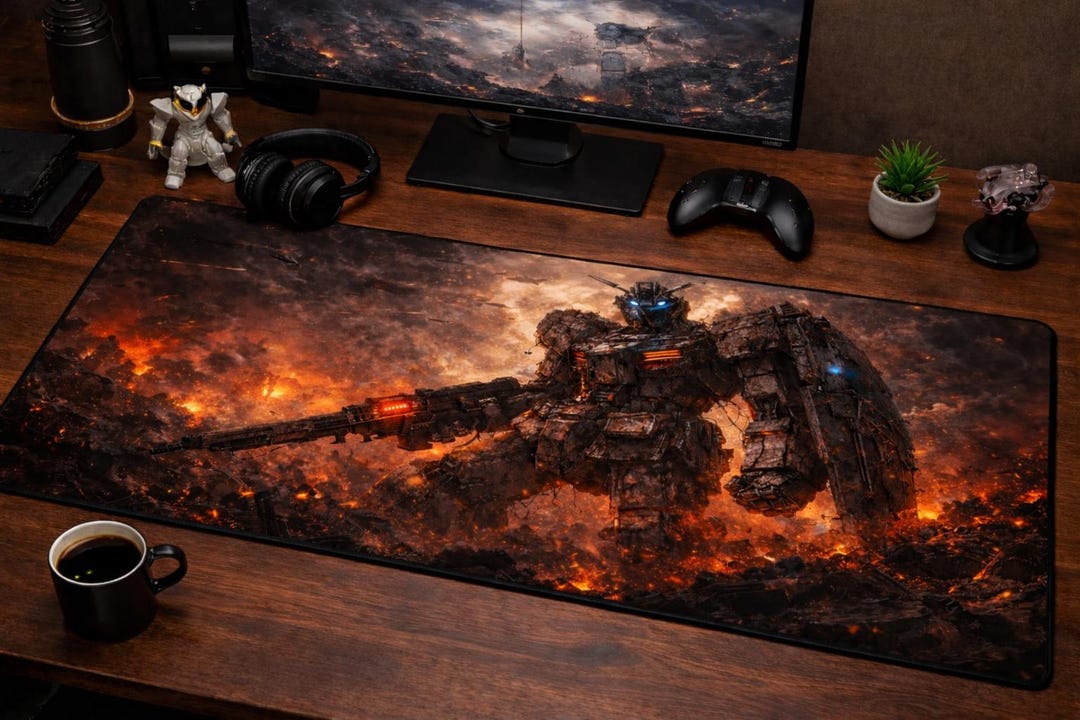 Battle Mech Robot Desk Mat | Gundam Gaming Mousepad - Etsy