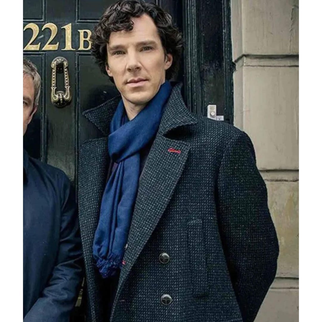 Cumberbatch Real Benedict Gray Detective Long Wool Trench Coat - Movie ...