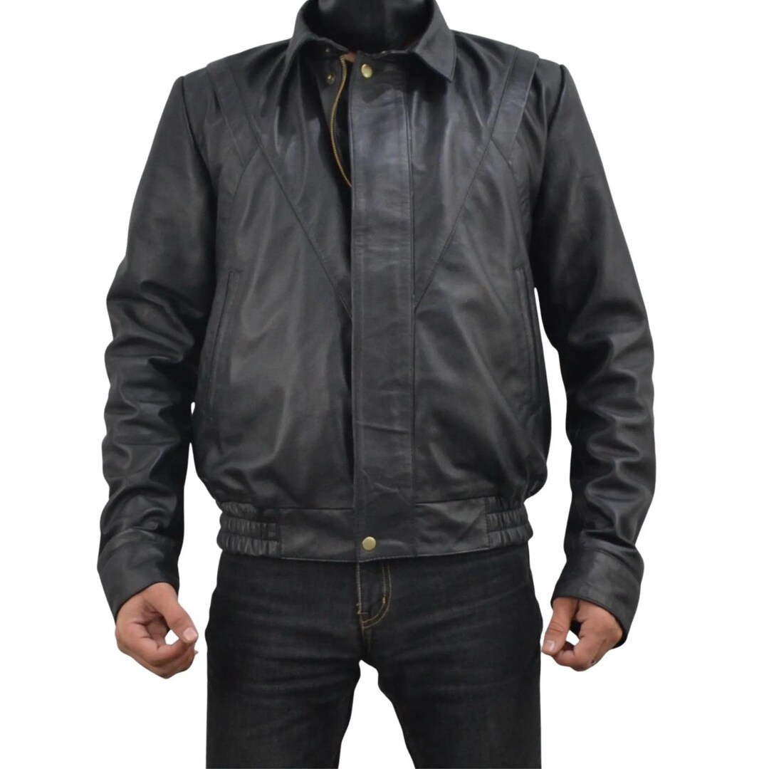 Hasselhoff Real David Black Michael Leather Jacket - Vintage Knight ...