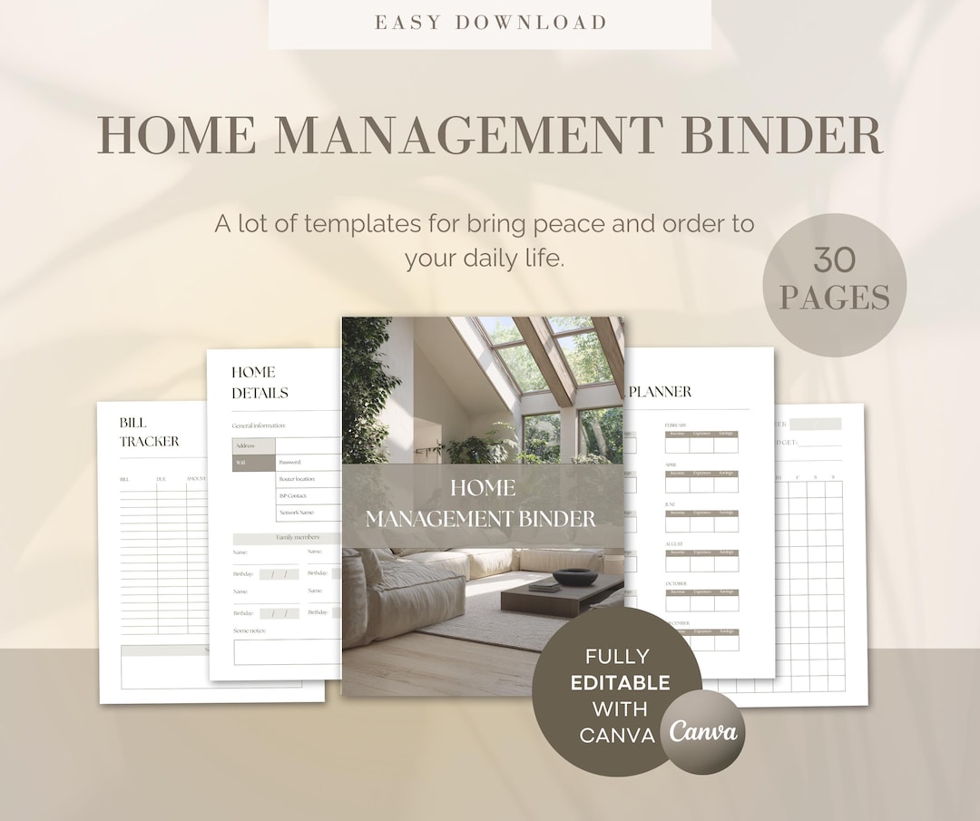 Ultimate Home Management Binder | Household Planner, Budget, Meals ...