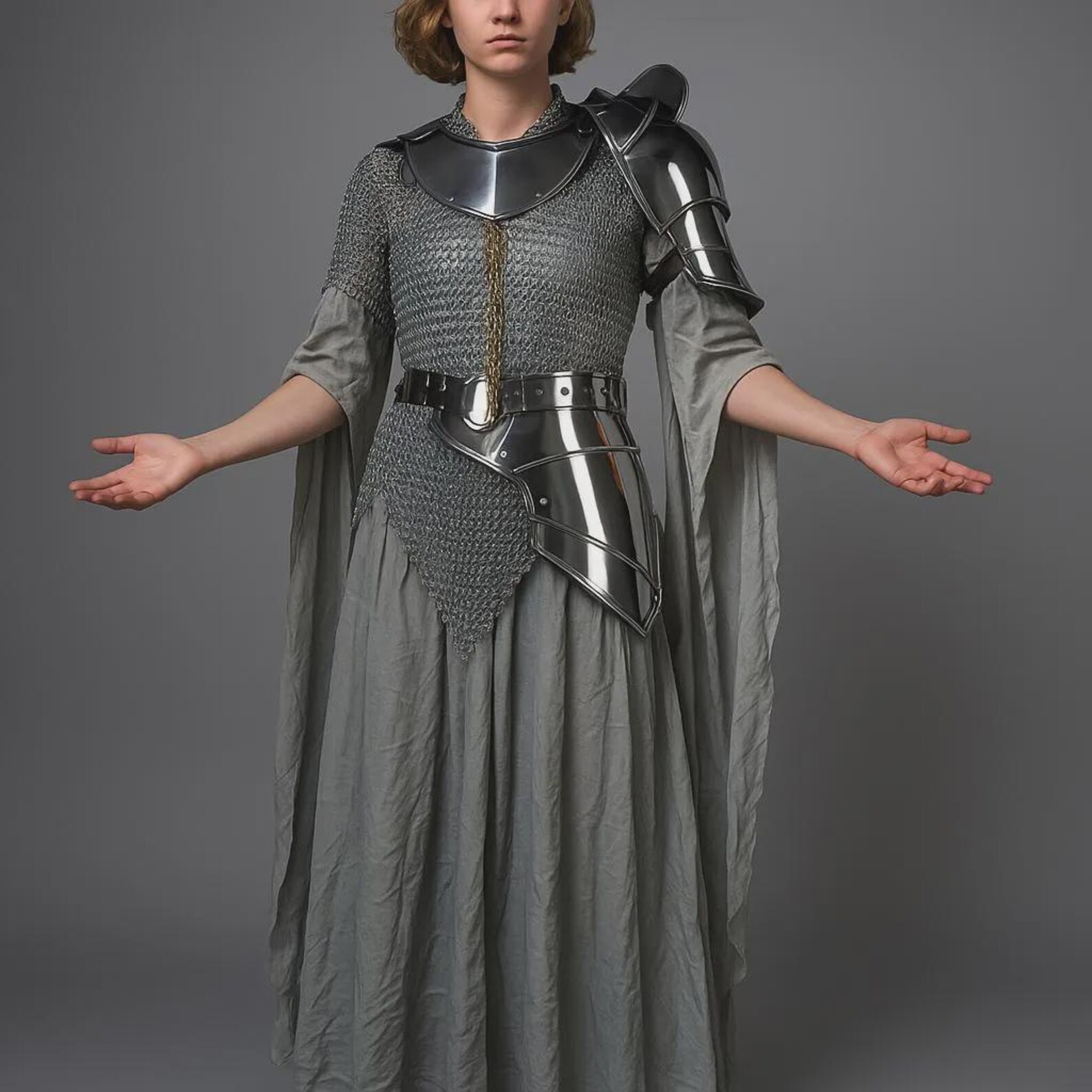 Lady Knight Half Armor With Chainmail – Women’s Medieval Cosplay Armor ...
