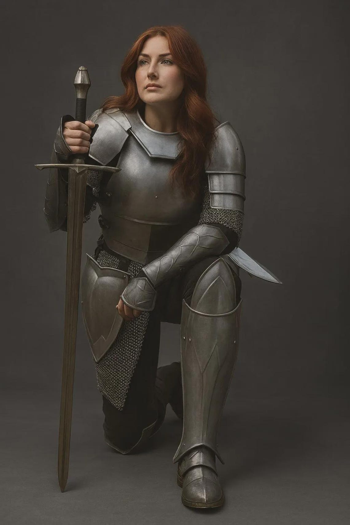Half Lady Armor | Medieval Pauldrons, Gorget, Cuirass, Leg Set, Bracers ...