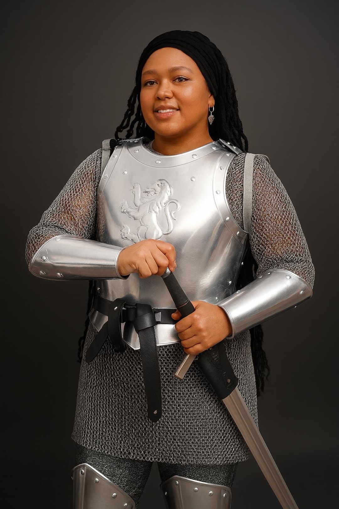 Lady Templar Knight Armor Set | Steel Cuirass, Leg Armor and Bracers ...