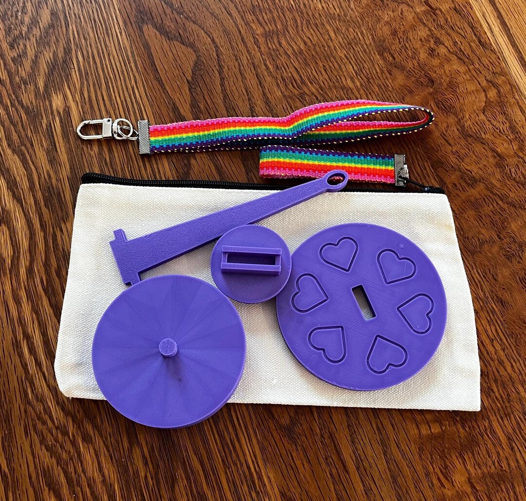 Yarn Minder/spindle With Handmade Wristlet and Carry Case-ships Free ...