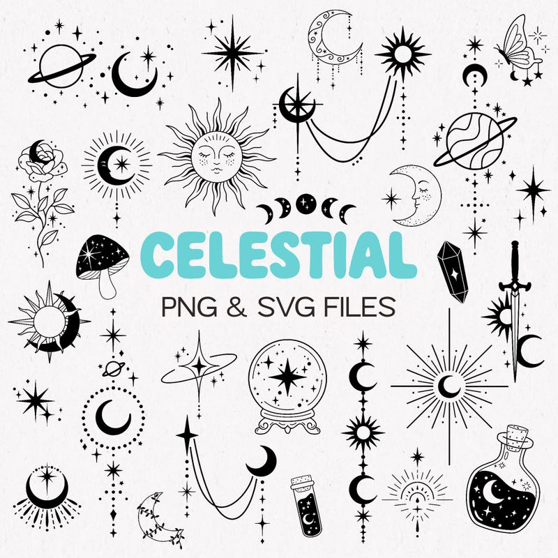 Geometric Celestial Svg - Etsy UK