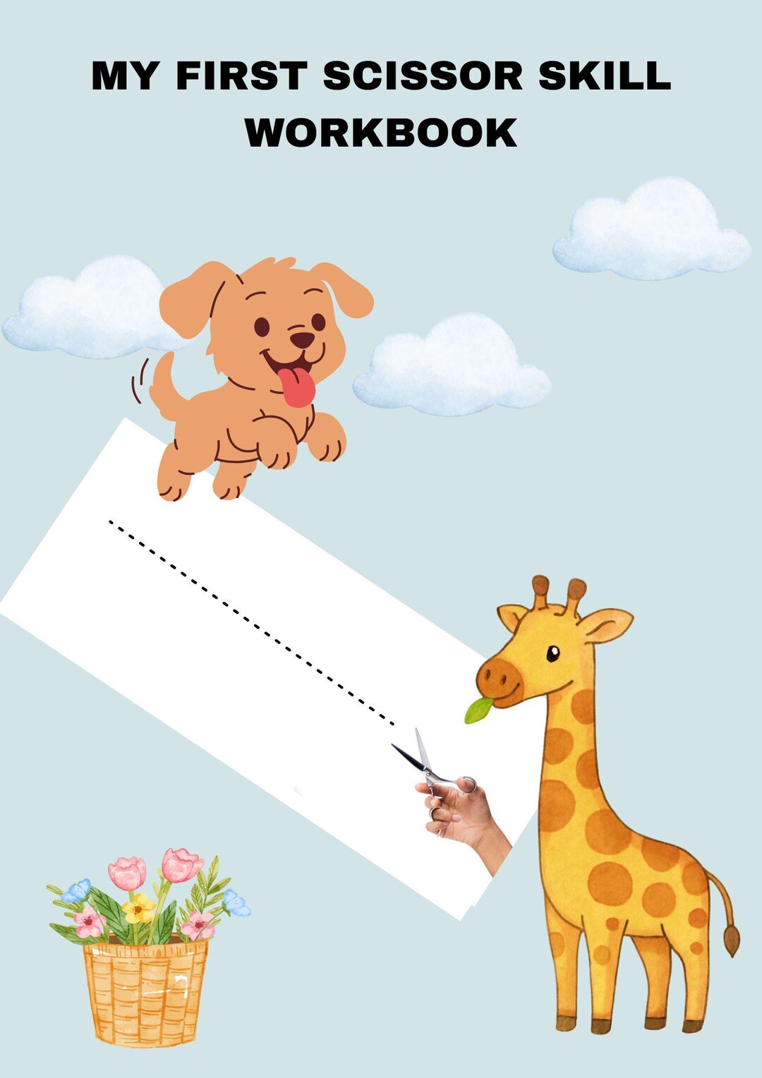 Scissor Skills Activity Book, Preschool Cutting Practice, Fine Motor ...