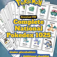 Printable National Dex Pokémon Binder Placeholder Collection ...