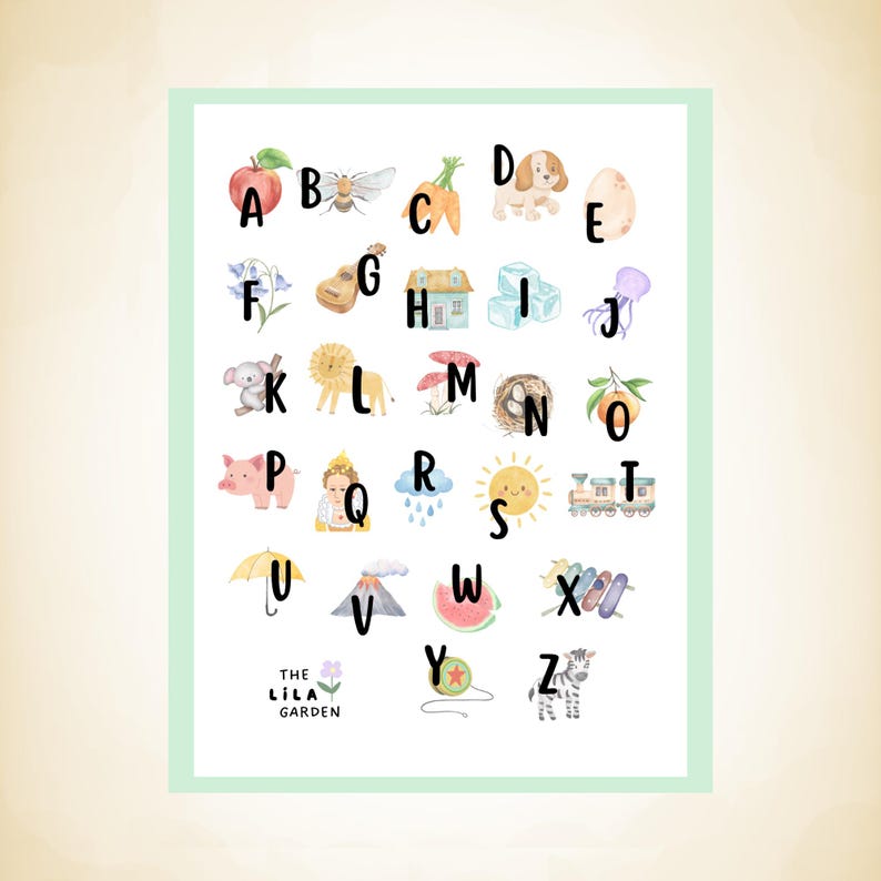 Alphabet Posters | Watercolor ABC Printables | Montessori Wall Art ...