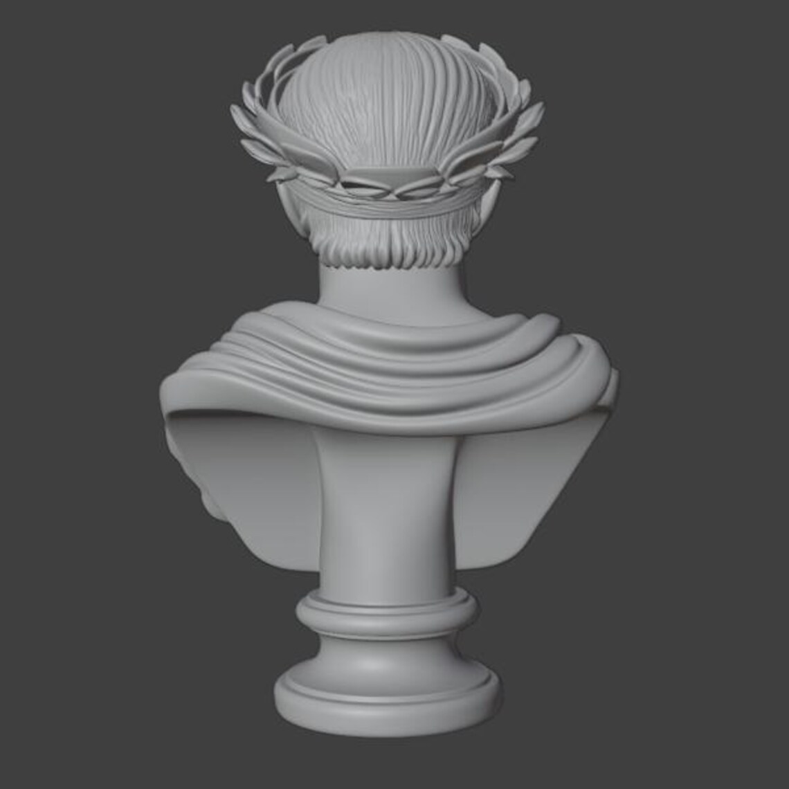 Julius Caesar Bust – Roman Emperor With Laurel Wreath | 3D Printable ...
