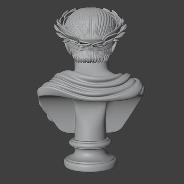 Julius Caesar Bust – Roman Emperor With Laurel Wreath | 3D Printable ...