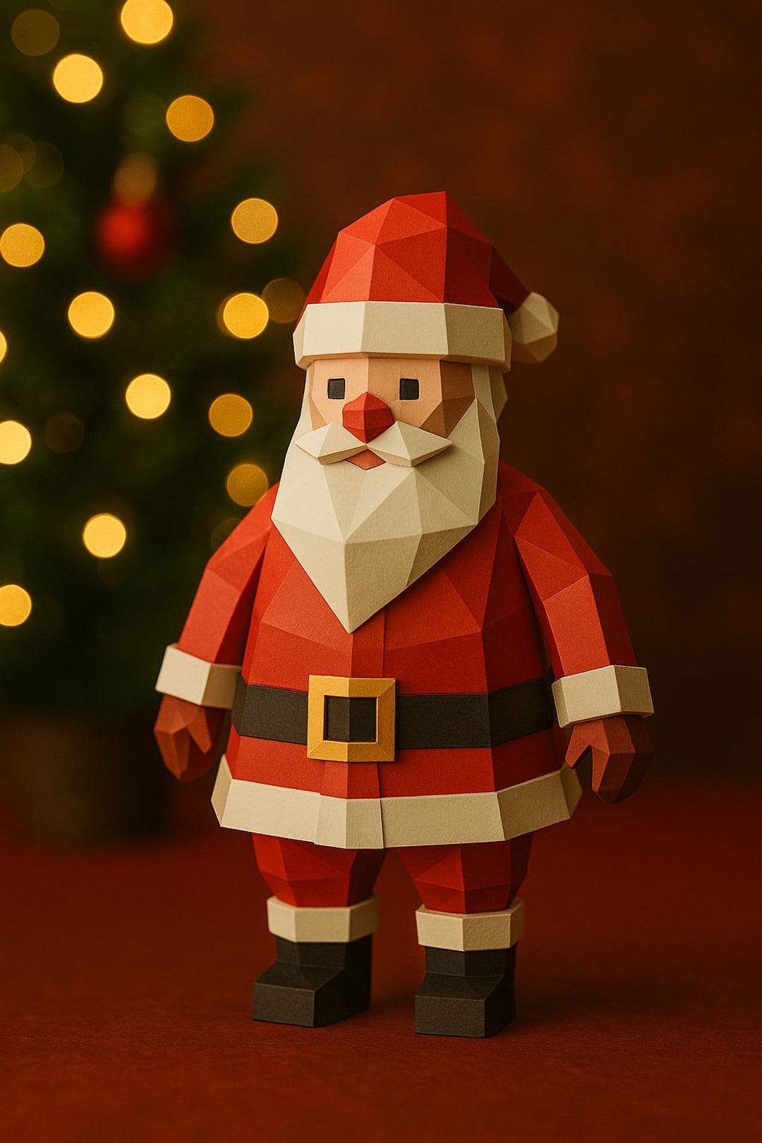 Low Poly Santa Claus Figurine – Christmas 3D Model | STL File - Etsy