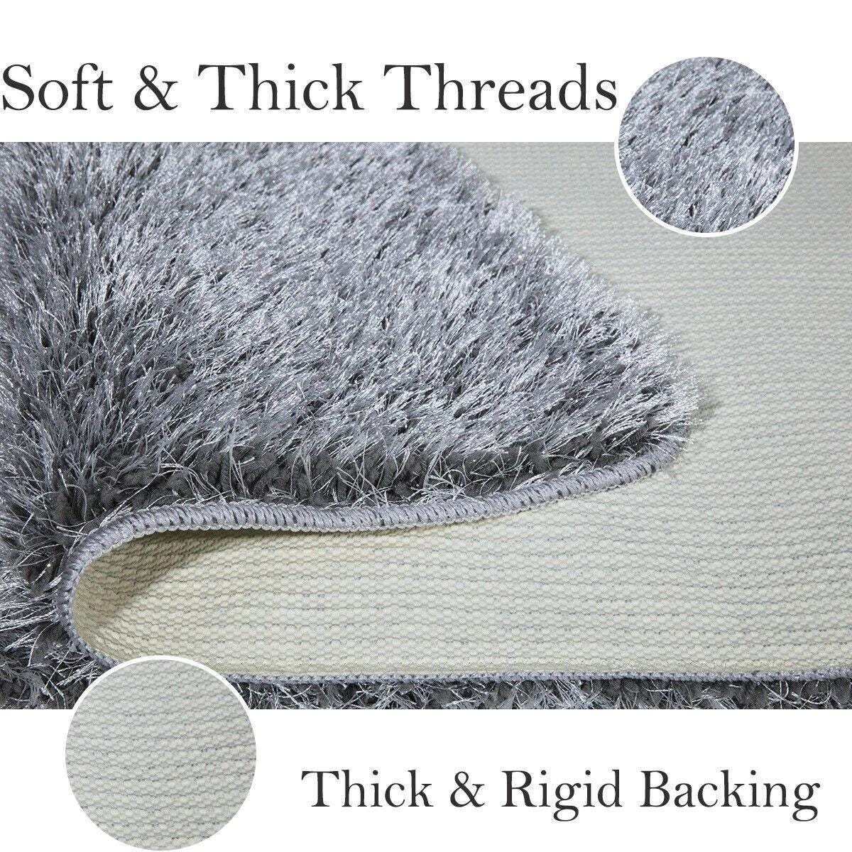 Large Shaggy Rug, Non Slip Sparkle Carpet for Living Room, Bedroom ...