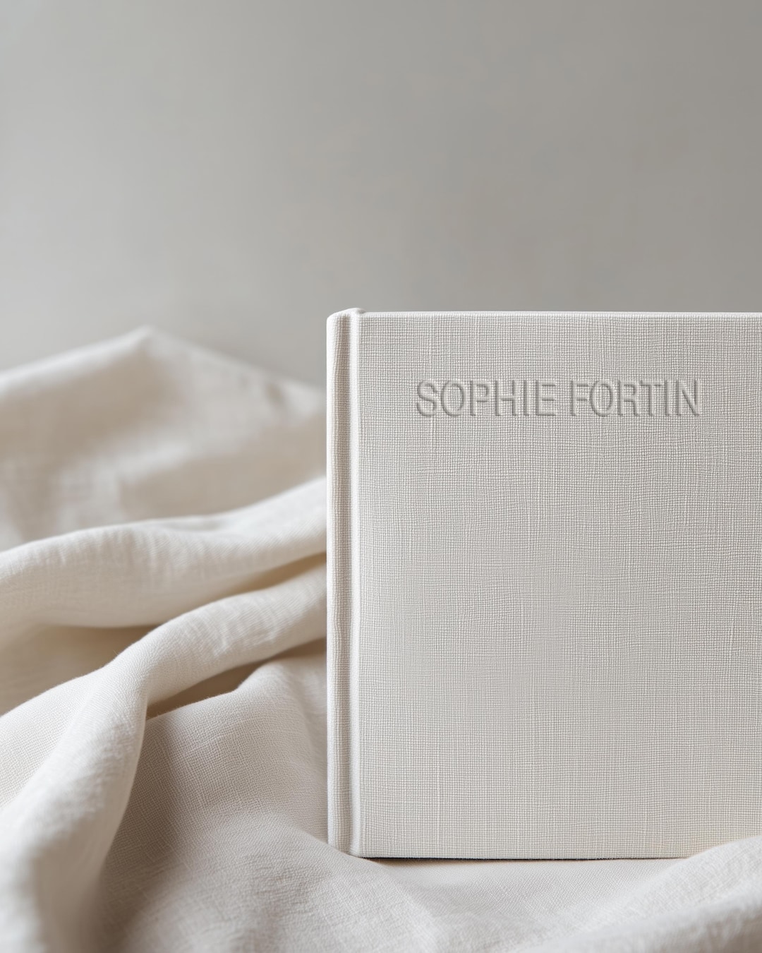 Linen Book Mockup, Minimalist PSD Branding Mockup, Embossed Print ...