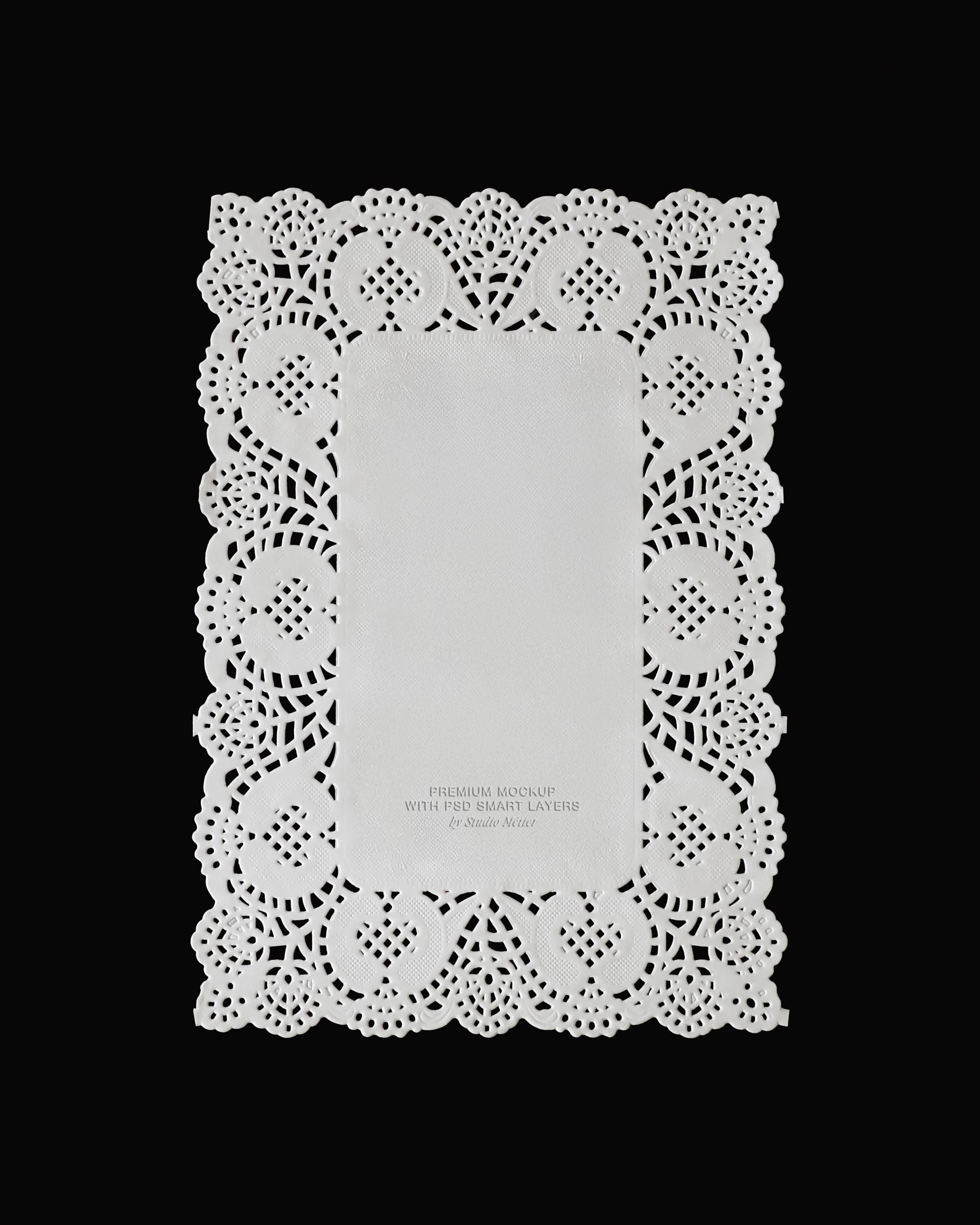 Scanned Paper Doily Mockup, PSD Vintage Lace Paper Branding Template - Etsy