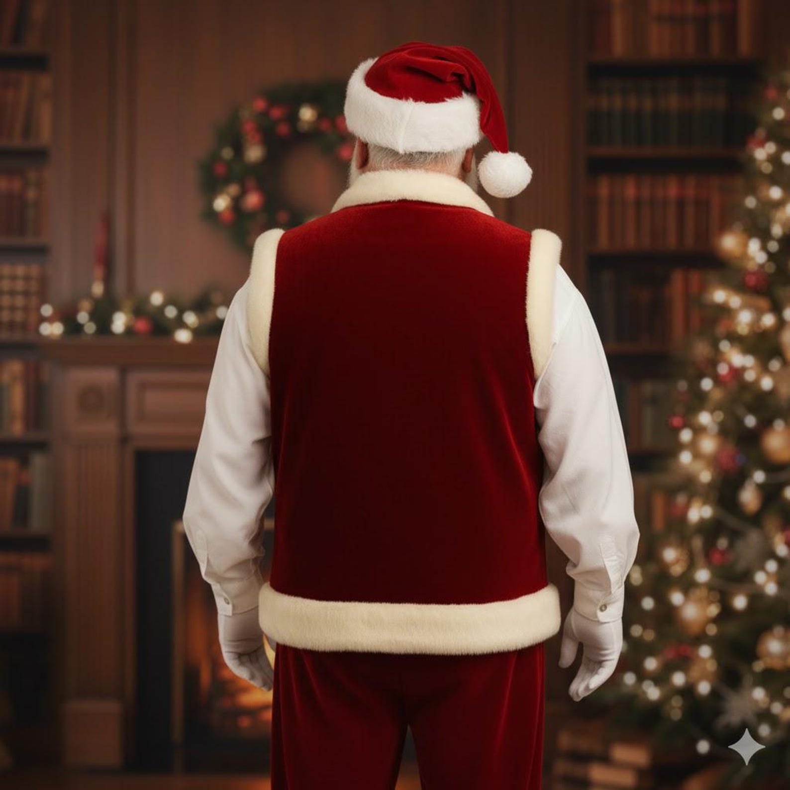 Mr. Santa Red Velvet Vest – Classic Christmas Costume Waistcoat for Men ...