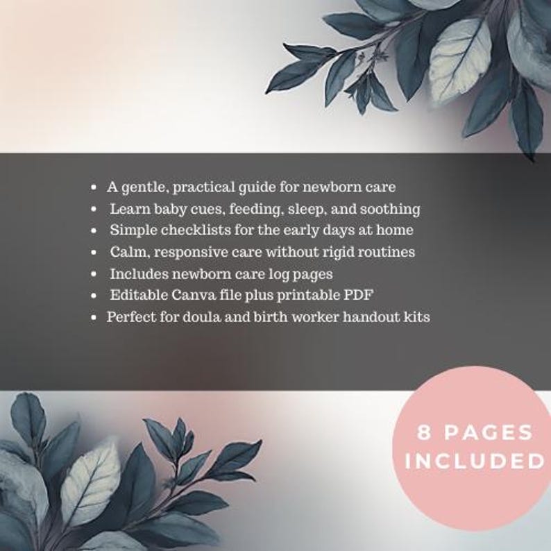 Newborn Baby Care Guide | Digital New Parent Planner| PDF Workbook ...
