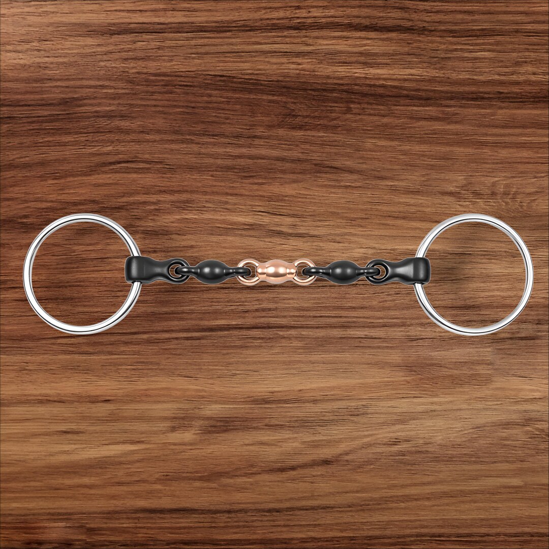 Waterford Black Finish Copper Lozenge Loose Ring Snaffle Bit | Double ...