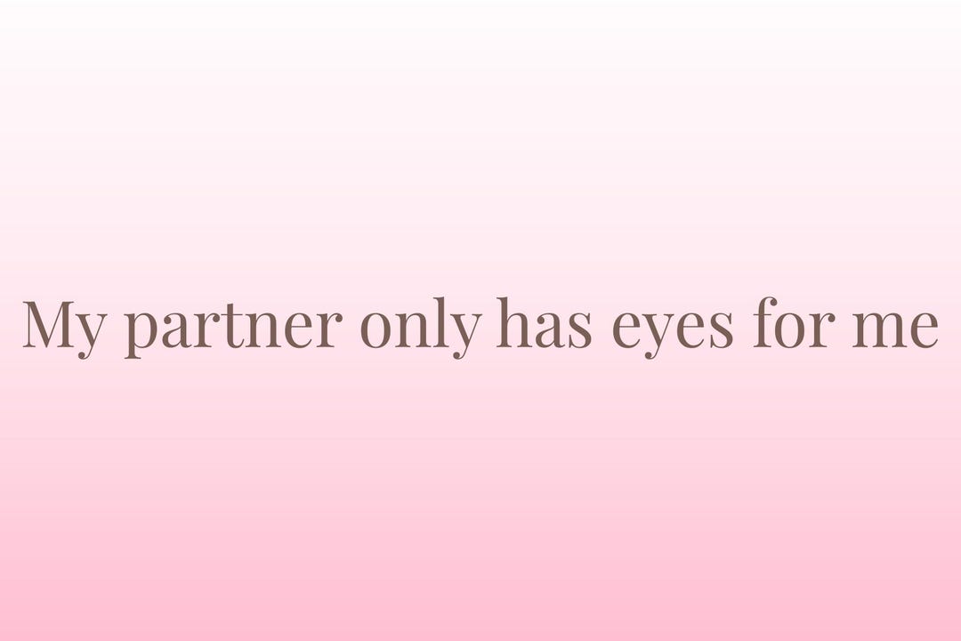 Self Love Pink Affirmation Card |my Partner Only Has Eyes for Me ...