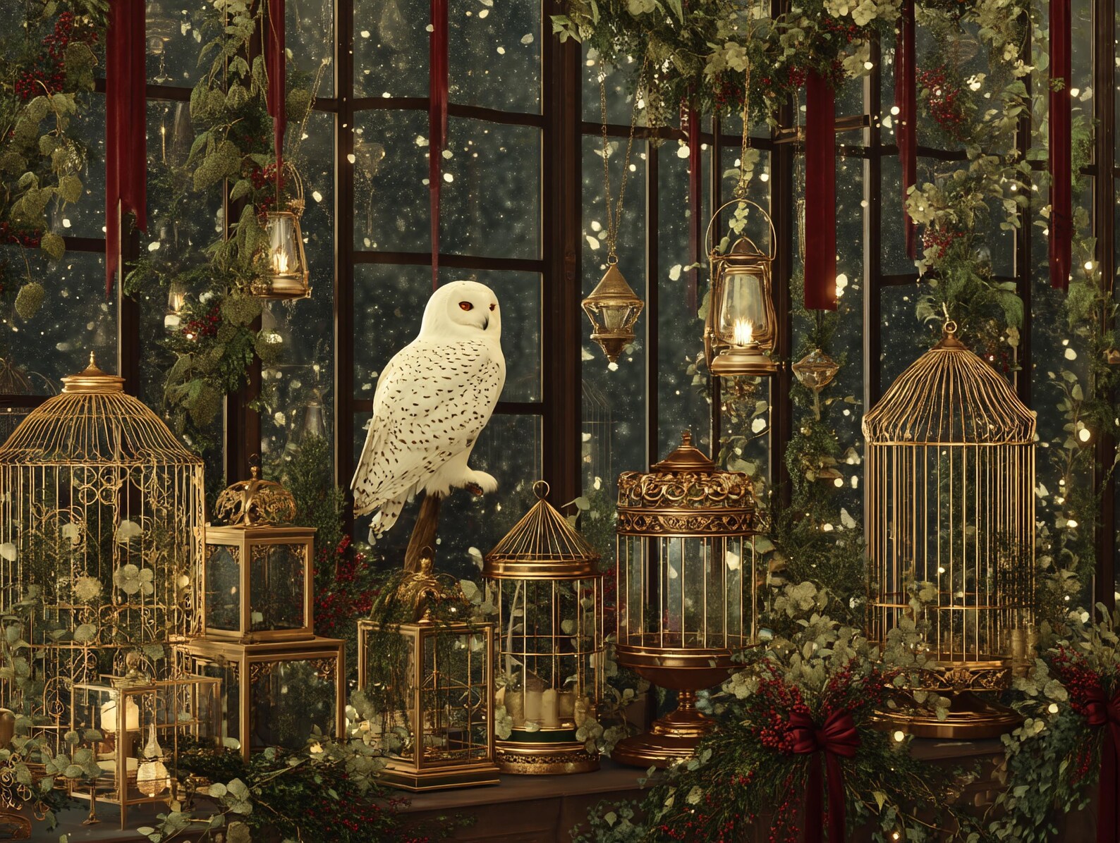 Arcane Christmas Greenhouse Wallpaper Set · 20 Fantasy Botanical ...