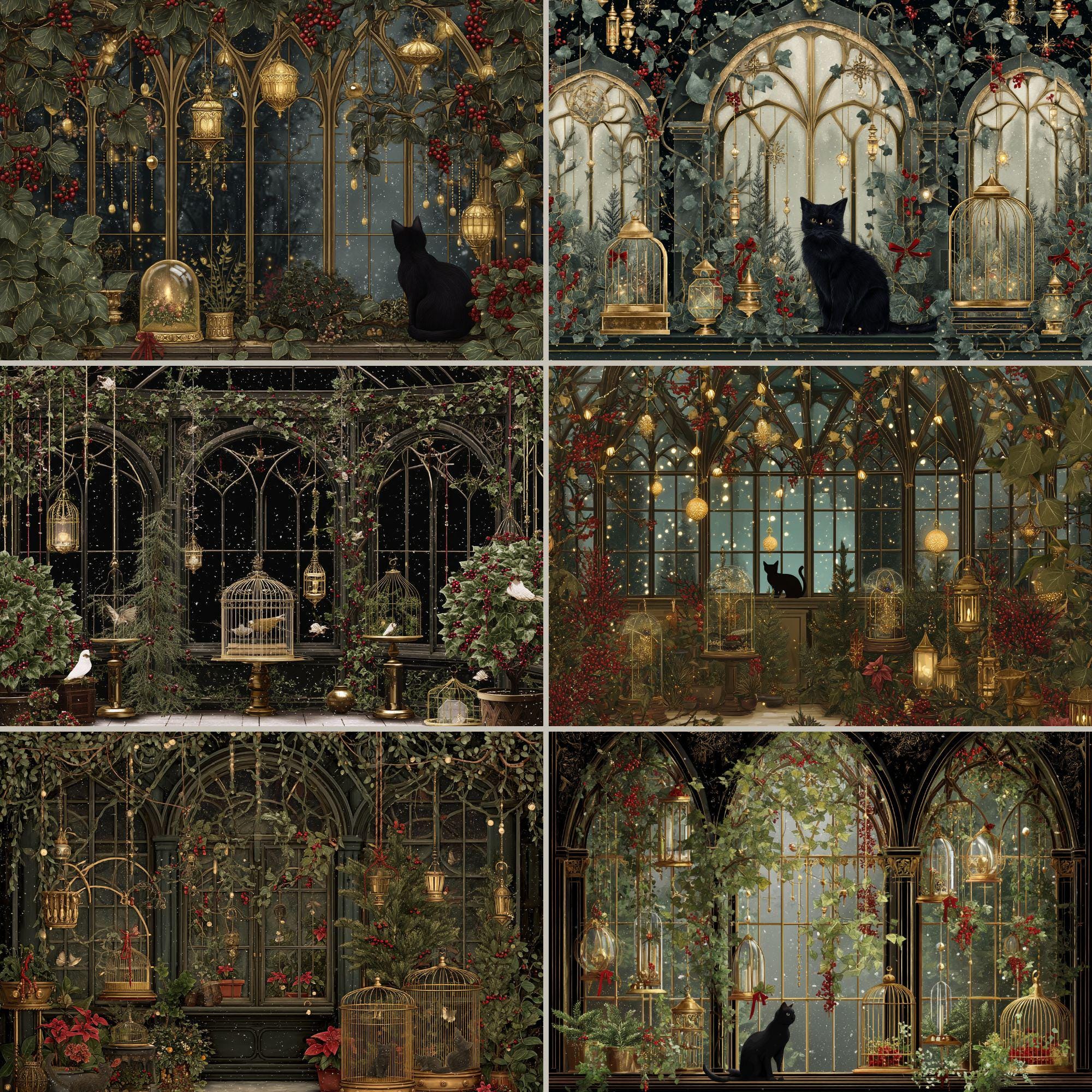Arcane Christmas Greenhouse Wallpaper Set · 20 Fantasy Botanical ...